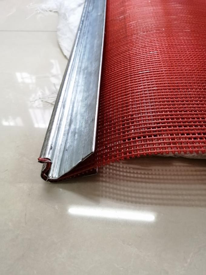 Tensioned Hook Polyurethane Screen red wire screen mesh with hooks no blind